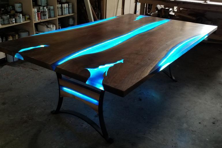 Resin Night Glow Table: A Unique Blend of Art and Function | Tuzech store